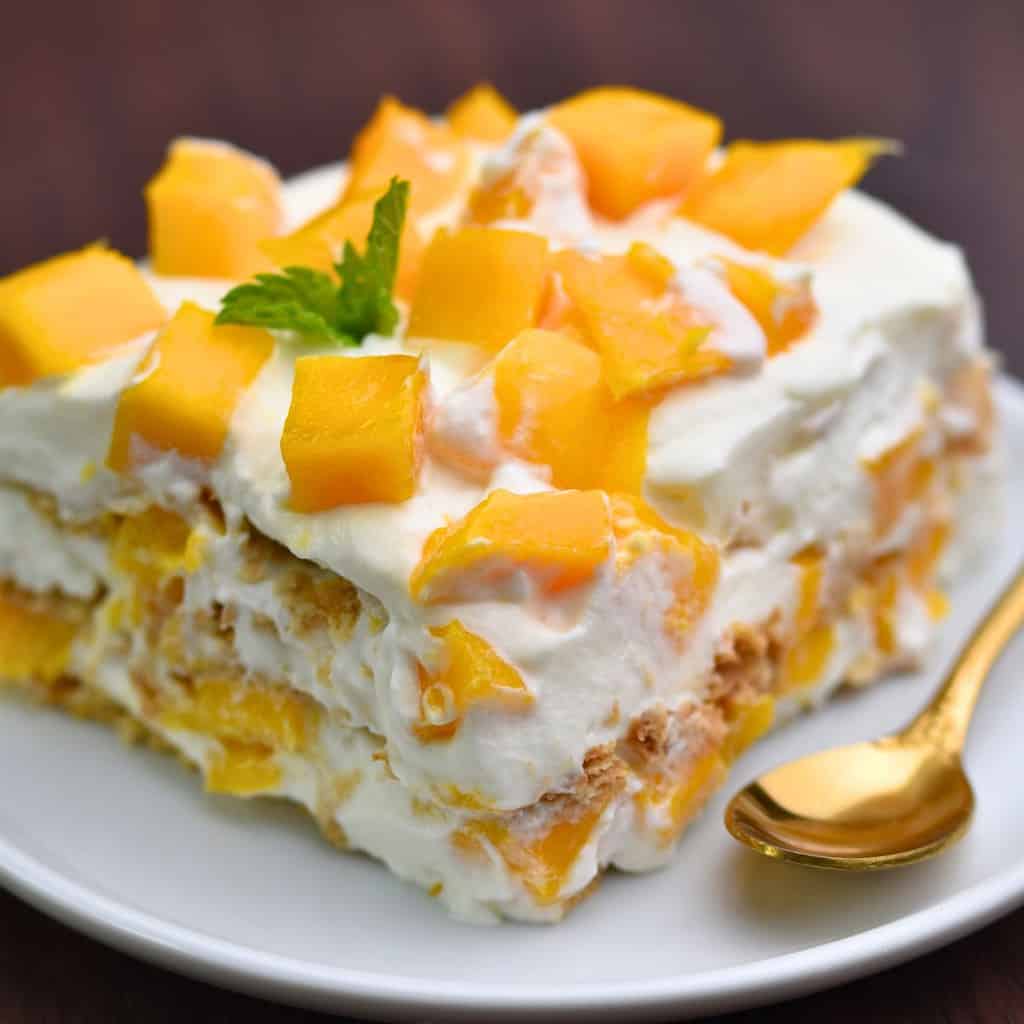 No Bake mango icebox cake(4 ingredients only) - Full Kitchen Recipes