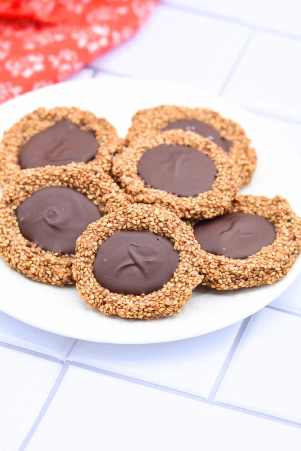 4 Ingredients Sesame chocolate cookies (no sugar no flour) - Full ...