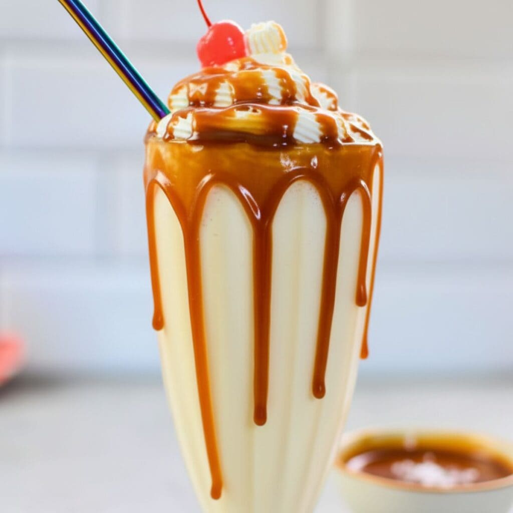 Salted caramel milkshake - Full Kitchen Recipes
