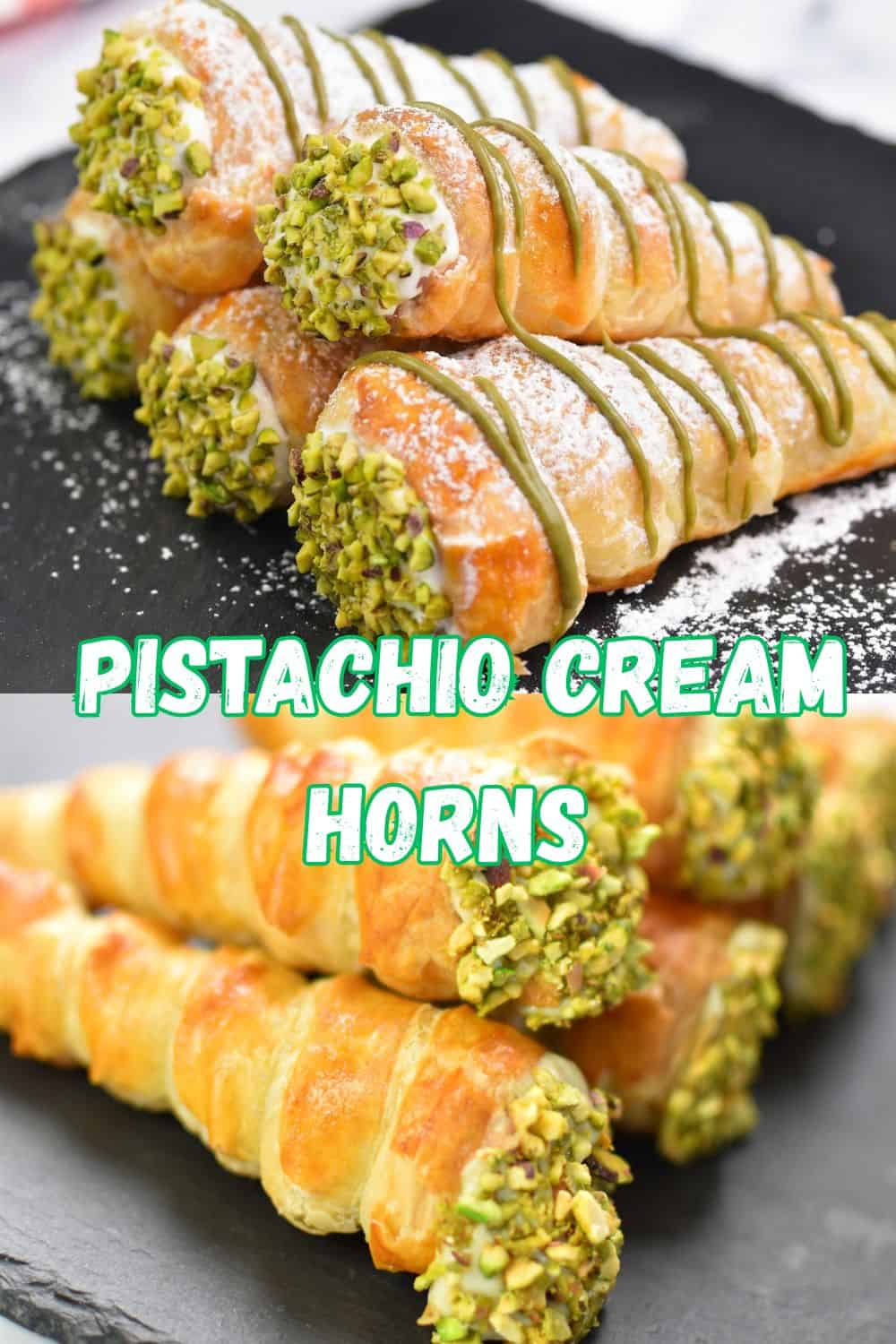 Pistachio Cream Horns - Full Kitchen Recipes