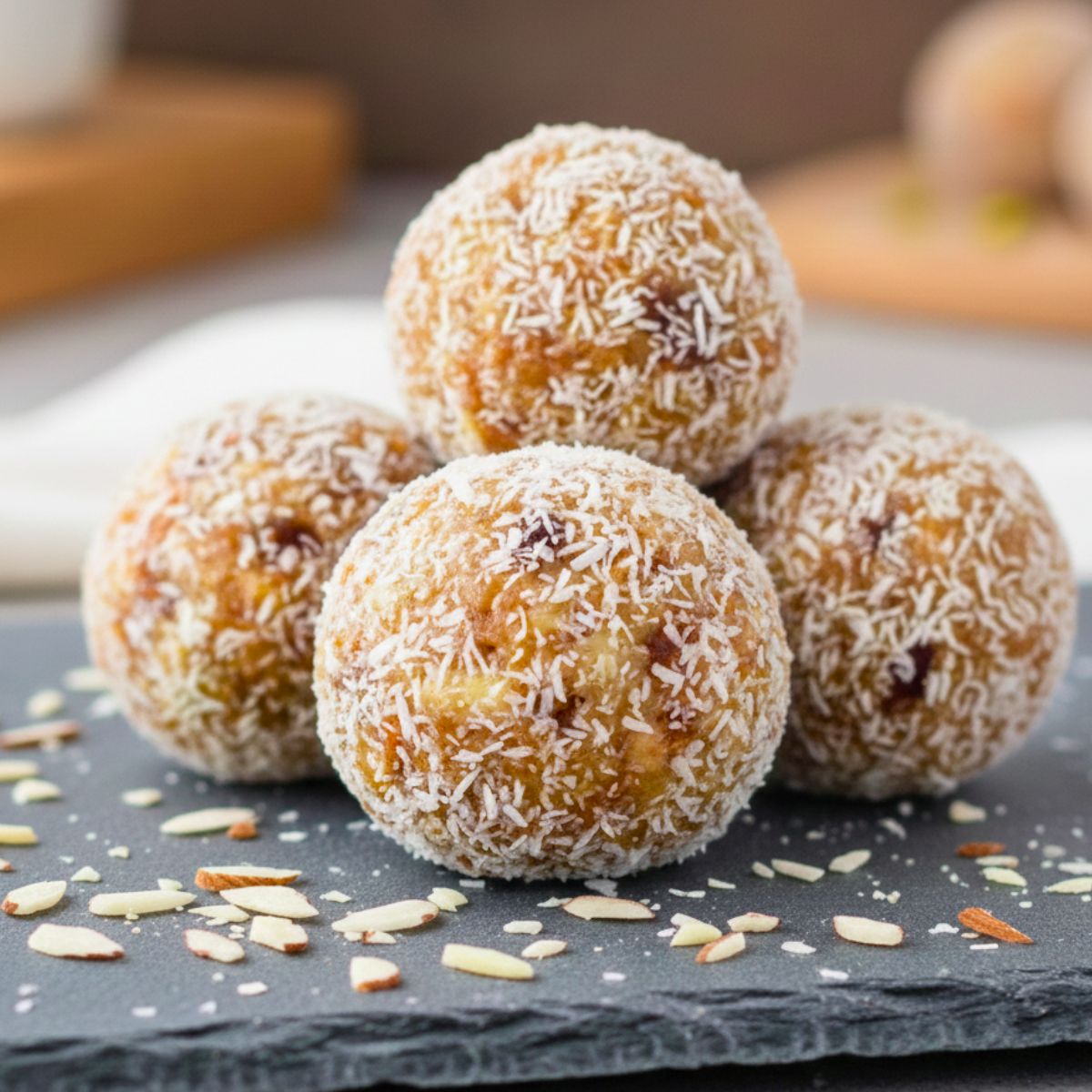 Healthy Coconut and Date Balls - Full Kitchen Recipes